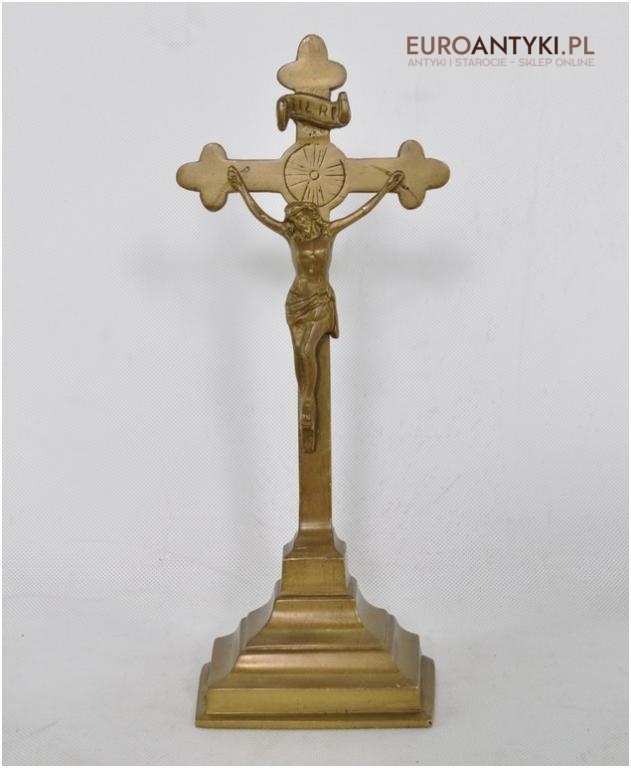 KRZYZ KRZYZYK Z JEZUSEM INRI KRUCYFIKS JEZUS ANTYK - EuroAntyki